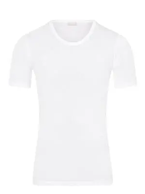 Hanro Cotton Pure Fitted Cotton Crew Neck T-shirt - White