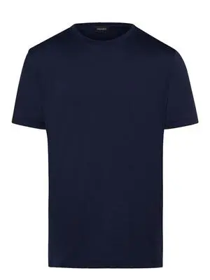 Hanro Night And Day Cotton Crew Neck T-shirt - Black Iris