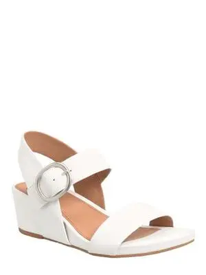 SOFFT Vaya Ankle Strap Wedge Sandal - True White