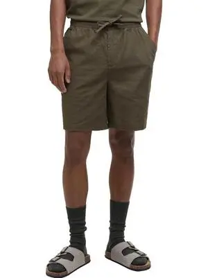 Barbour Barbour Relaxed Fit Linen & Cotton Drawstring Shorts Light Sage
