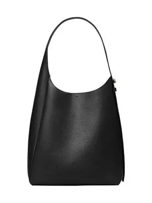 Tory Burch Tory Burch Romy Pebble Leather Hobo Bag Black