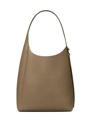 Tory Burch Tory Burch Romy Pebble Leather Hobo Bag Wild Mushroom