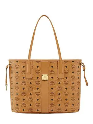 Mcm Medium Liz Reversible Shopper - Cognac