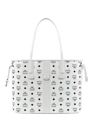 Mcm Medium Liz Reversible Shopper - White