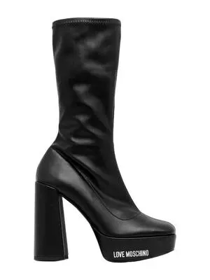 Moschino 120mm Platform Boots - Black