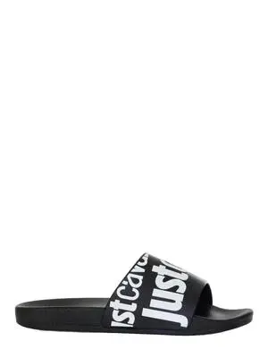 Just Cavalli Logo-print Slides - Black
