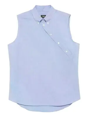 Fendi Asymmetric Shirt - Blue