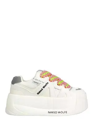 NAKED WOLFE Slider Platform Sneakers - White