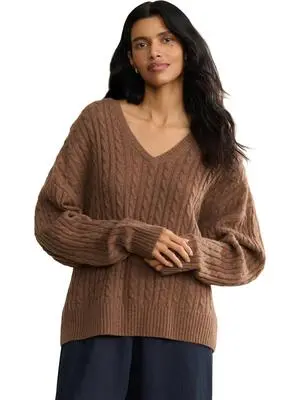 Jenni Kayne Nell V-neck Sweater - Brown