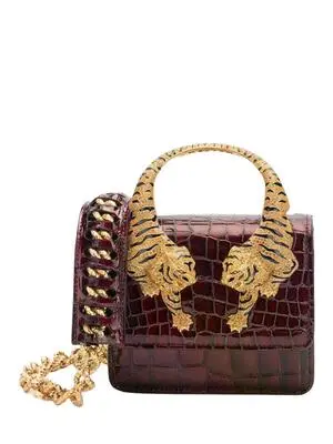 Roberto Cavalli Crocodile-print Mini Bag - Red
