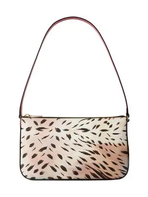 CHRISTIAN LOUBOUTIN Loubila Leopard-print Leather Shoulder Bag - Animal Print