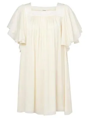 Chloé Ro33 Silk Minidress - White