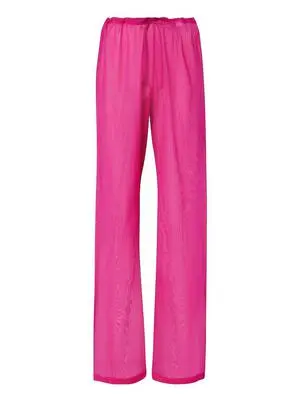 Dries Van Noten Dries Van Noten High-Rise Wide-Leg Pants Pink