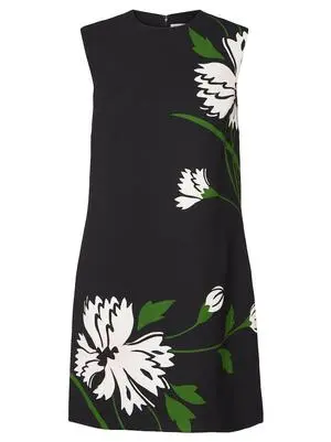 Veronica Beard Cromwell Floral Shift Dress - Black