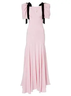 RODARTE Bow-detail Silk Crêpe Gown - Pink