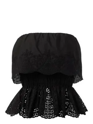Posse Beryl Peplum Top Black