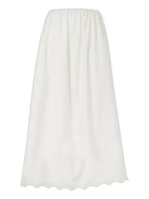 Posse Antoinette Embroidered Maxi Skirt - White