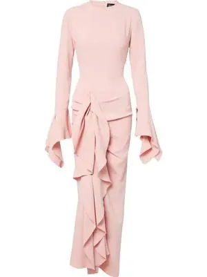Solace London Della Draped Gown - Pink