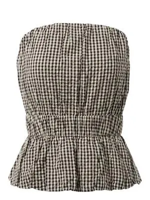Posse Aurelia Gingham Top - Black
