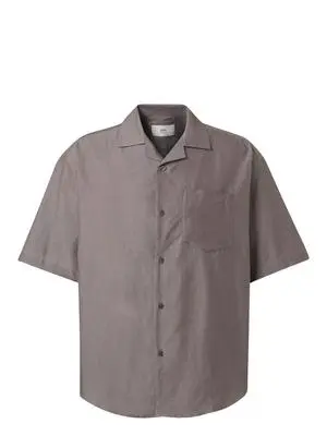 Ami Cotton Gabardine Shirt - Grey
