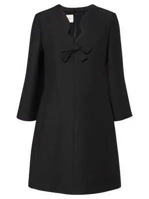 Valentino Garavani Crepe Couture Mini Dress Black