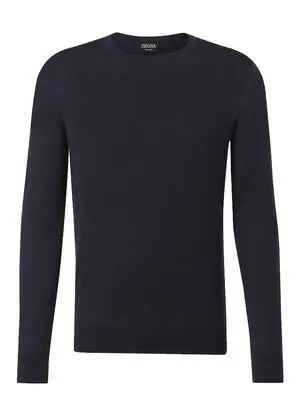 Zegna Zegna Casheta Cashmere And Silk Sweater Blue