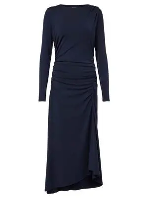Veronica Beard Gathered Midi Dress - Blue