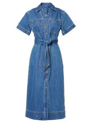 Veronica Beard Tabby Shirt Dress - Blue