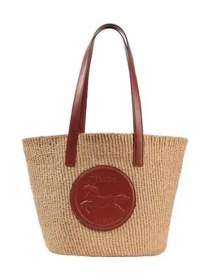 Chloé Horse Medal Large Basket Bag - Brown
