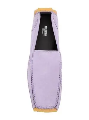 Moschino Suede Moccasins - Fuchsia