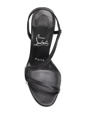 CHRISTIAN LOUBOUTIN 150mm Rosalie Platform Slingback Sandals - Black/lin