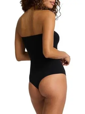 Commando Ballet Strapless Thong Bodysuit - Black