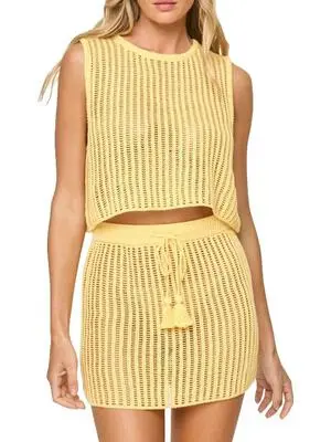L*Space Sander Open Stitch Cover-Up Tank Daisy