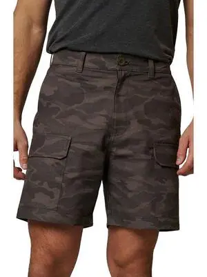 LEISURE LAB Ripstop Cargo Camo Shorts - Volcanic