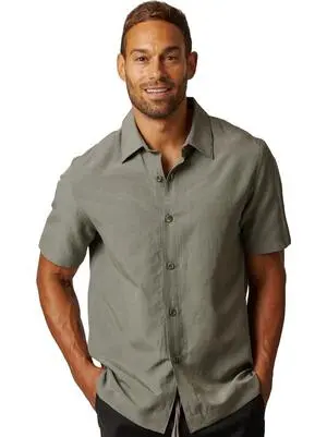 LEISURE LAB Cabana Button Up Sage