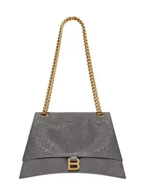 Balenciaga Medium Crush Chain Bag - Grey