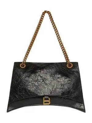Balenciaga Large Crush Chain Shoulder Bag - Black