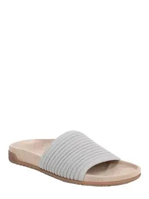 Vionic Vionic Evie Slide Sandal Vapor Grey/silver