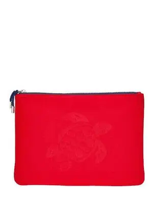 Vilebrequin Turtle Neoprene Beach Pouch - Coquelicot