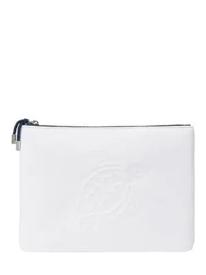 Vilebrequin Neoprene Pouch With Textured Turtle Embellishment - Blanc