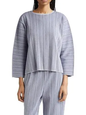 Issey Miyake A-poc Pleated Top - Blue