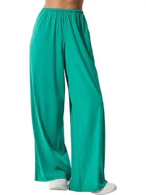 Alo Yoga Breezy Wide Leg Pant - Spruce Green