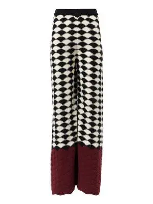 La DoubleJ Lounge Wool Wide-leg Pants - Multicoloured