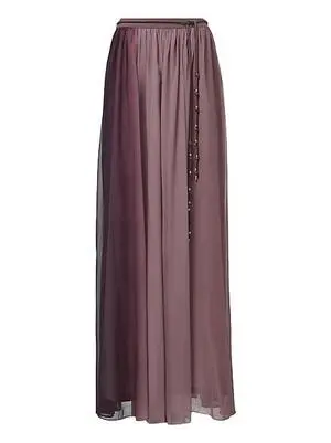 LEEM Colour-block Maxi Skirt - Red
