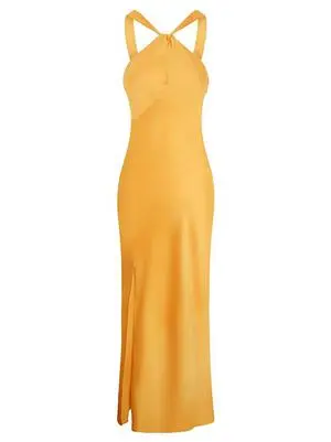 OMNES Alessia Halter-neck Maxi Dress - Yellow