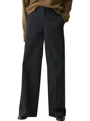 Theory Relaxed Fit Cotton Chino Pant - Black