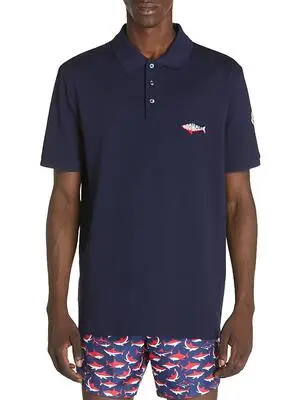Moncler Short Sleeve Polo Shirt - Dark Blue