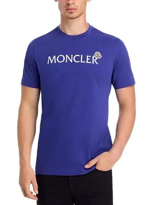Moncler Logo Short Sleeve Tee - Navy