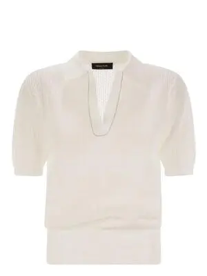 FABIANA FILIPPI Polo Shirt With Diamond Thread