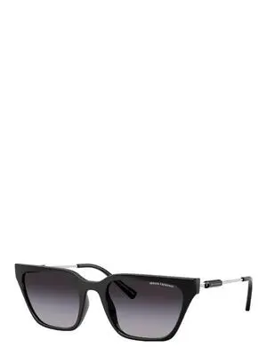 Armani Exchange Sunglasses Cat Eye Frame Shiny Black